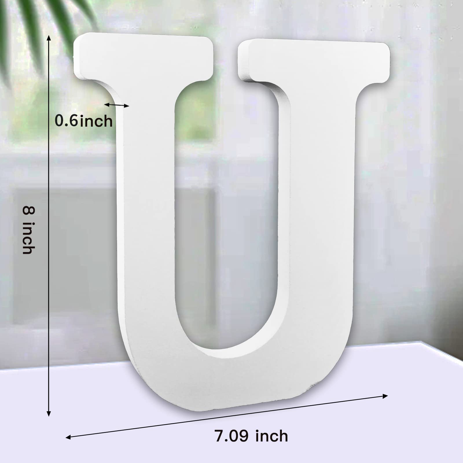 Snapklik.com : AOCEAN 8 Inch White Wood Letters, Unfinished Wooden ...