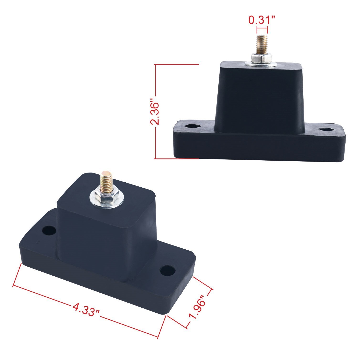 Snapklik.com : 4Pack Rubber Vibration Isolator Mounting Bracket / Air ...
