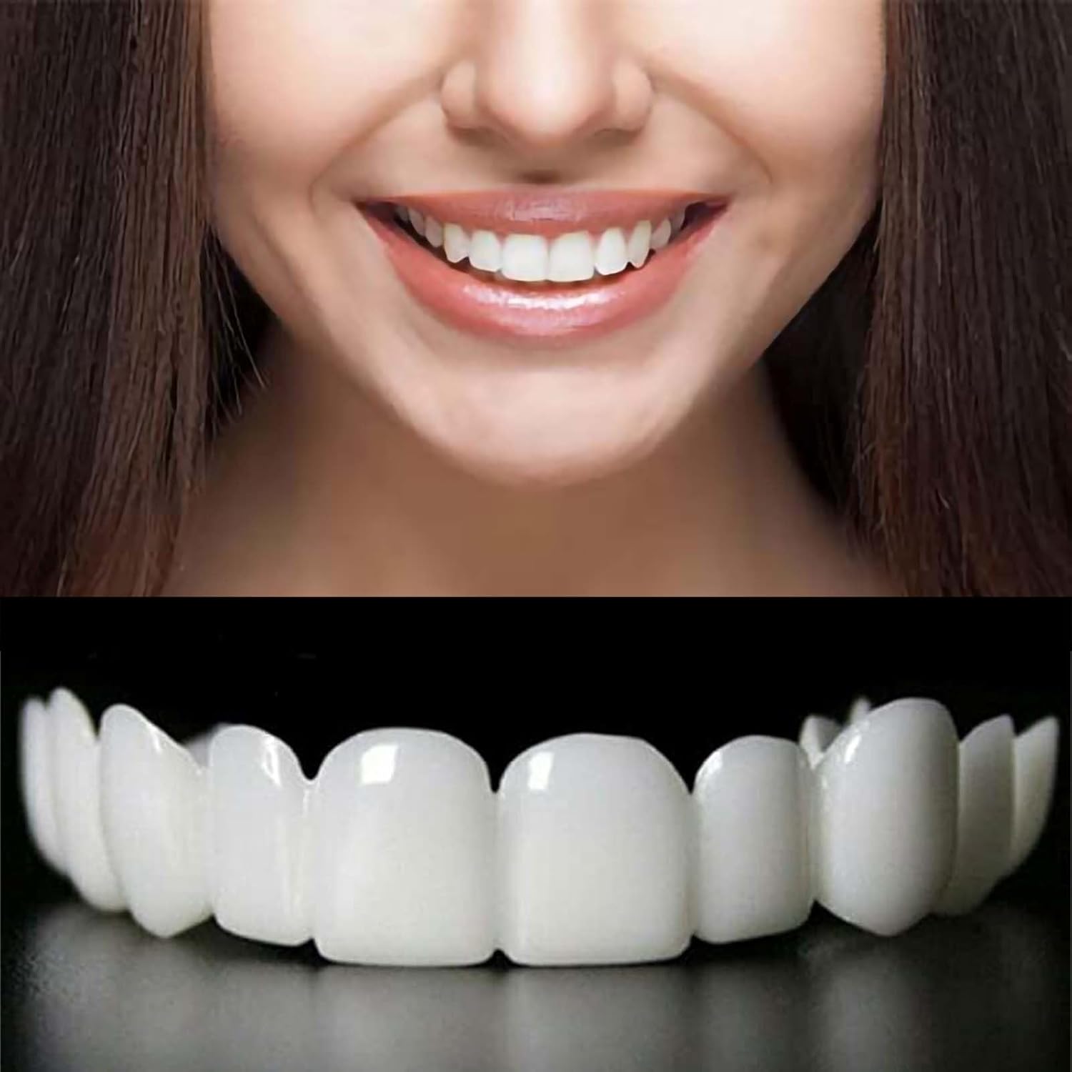 Amazon.com: Hannahcos Snap on Teeth Veneers Fake Teeth Smile Braces ...