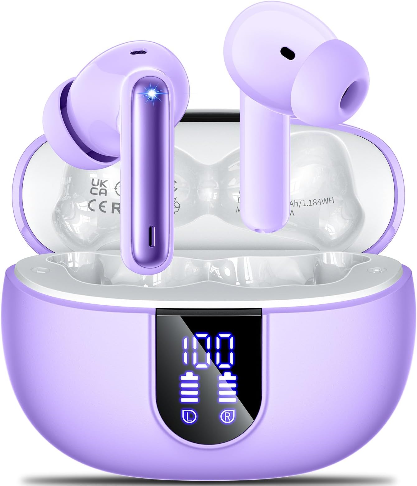 Wireless Earbuds,Wireless Earphones Bluetooth 5.3 in Ear with 4 Mic ENC ...