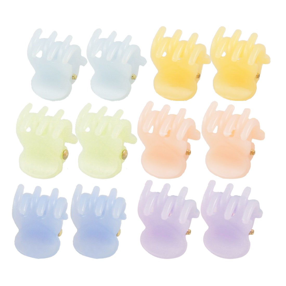 Amazon.com: Uxcell 12 Piece Plastic Ladies Mini 6 Claws Hairpin or Hair ...
