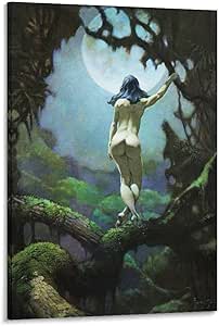 Amazon.com: Frank Frazetta - Moon Rapture Charming Figure Aesthetic Art ...