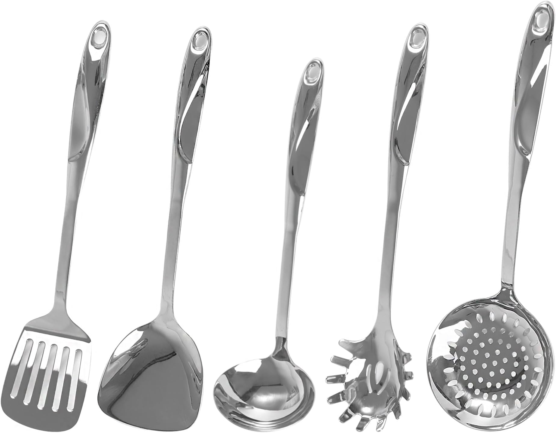 Amazon.com: WOENOER 4 Piece Wok Utensils Set Stainless Steel Wok ...
