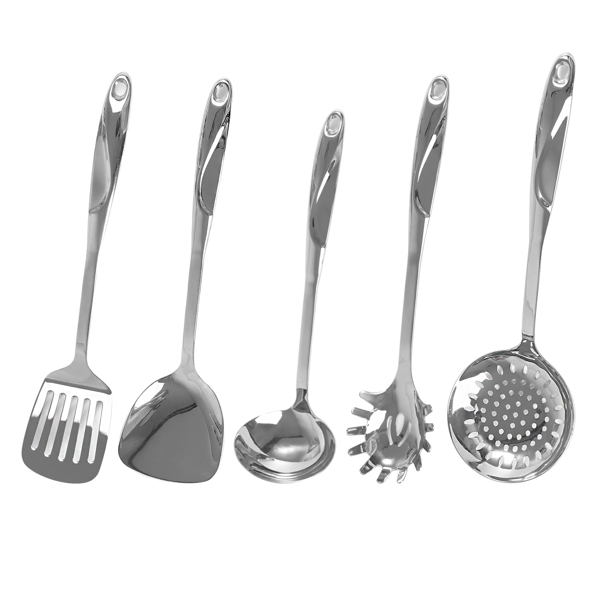 Amazon.com: IMEEA 5-Piece Kitchen Utensils Set SUS304 Stainless Steel ...