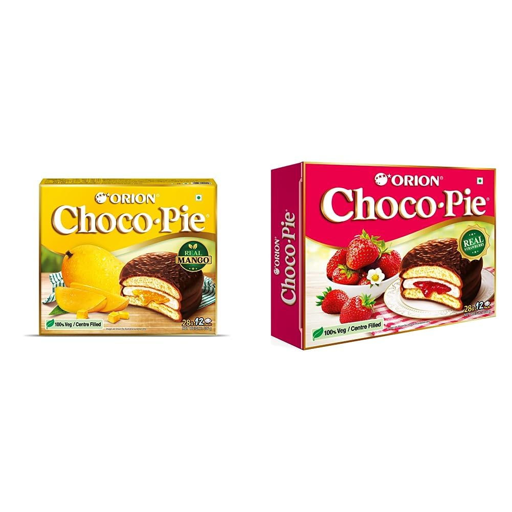 ORION Mango Choco Pie (12pies)|centre-filled chocolate biscuit & ORION ...