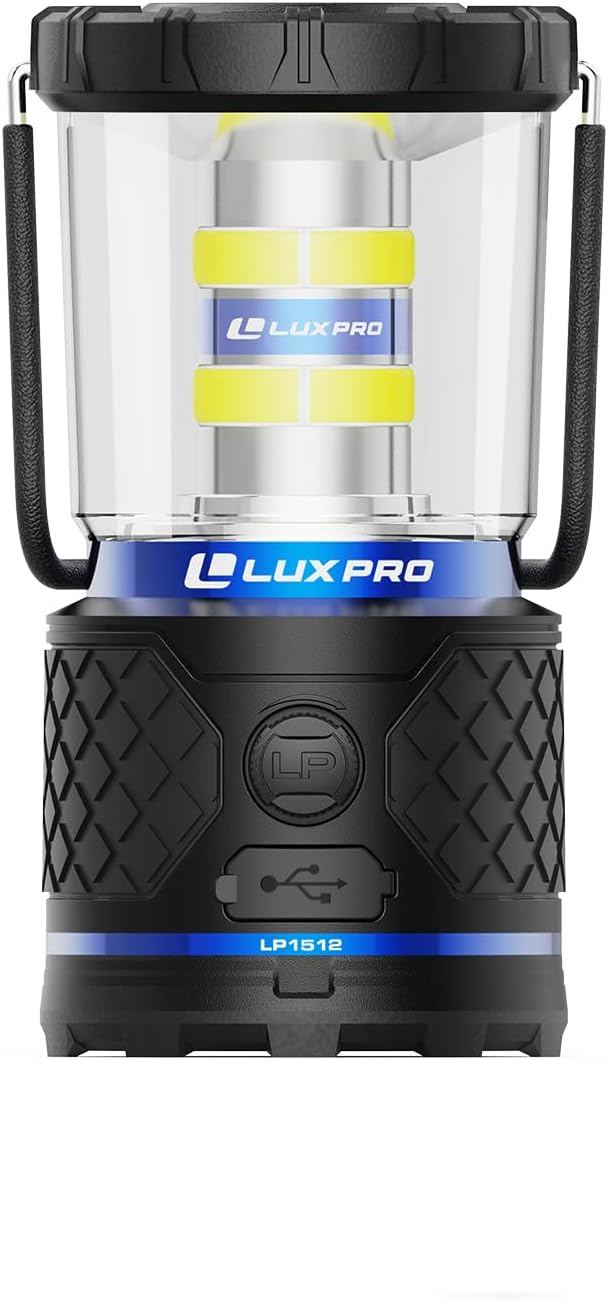 Amazon.com: LUXPRO Rechargeable Dual-Power 1100 Lumen LED Lantern for ...
