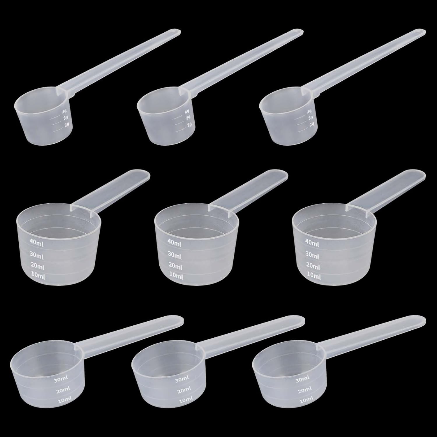 Pack of 9 Measuring Spoons, dosing Spoons 40ml, 30ml, 4g, Detergent ...