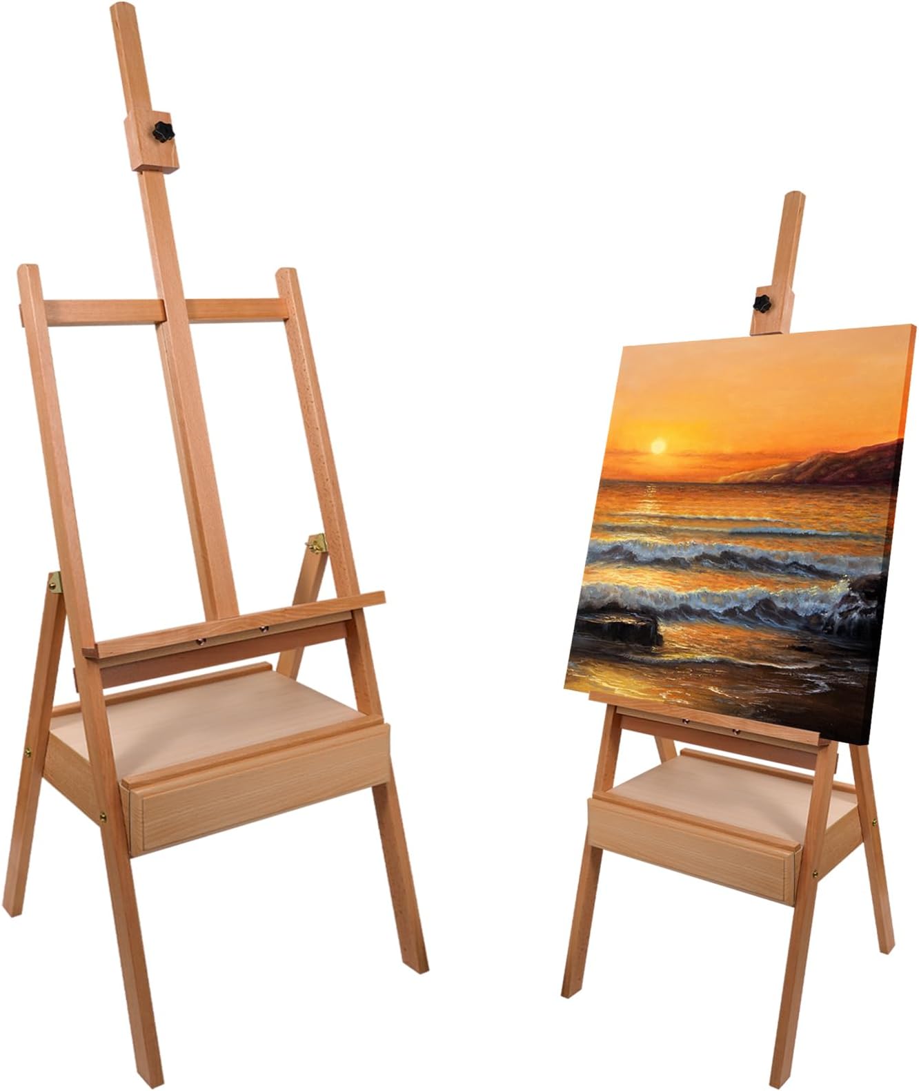 Amazon.com : Stuelloaf Large Solid Beech Wood Painting Easel with ...