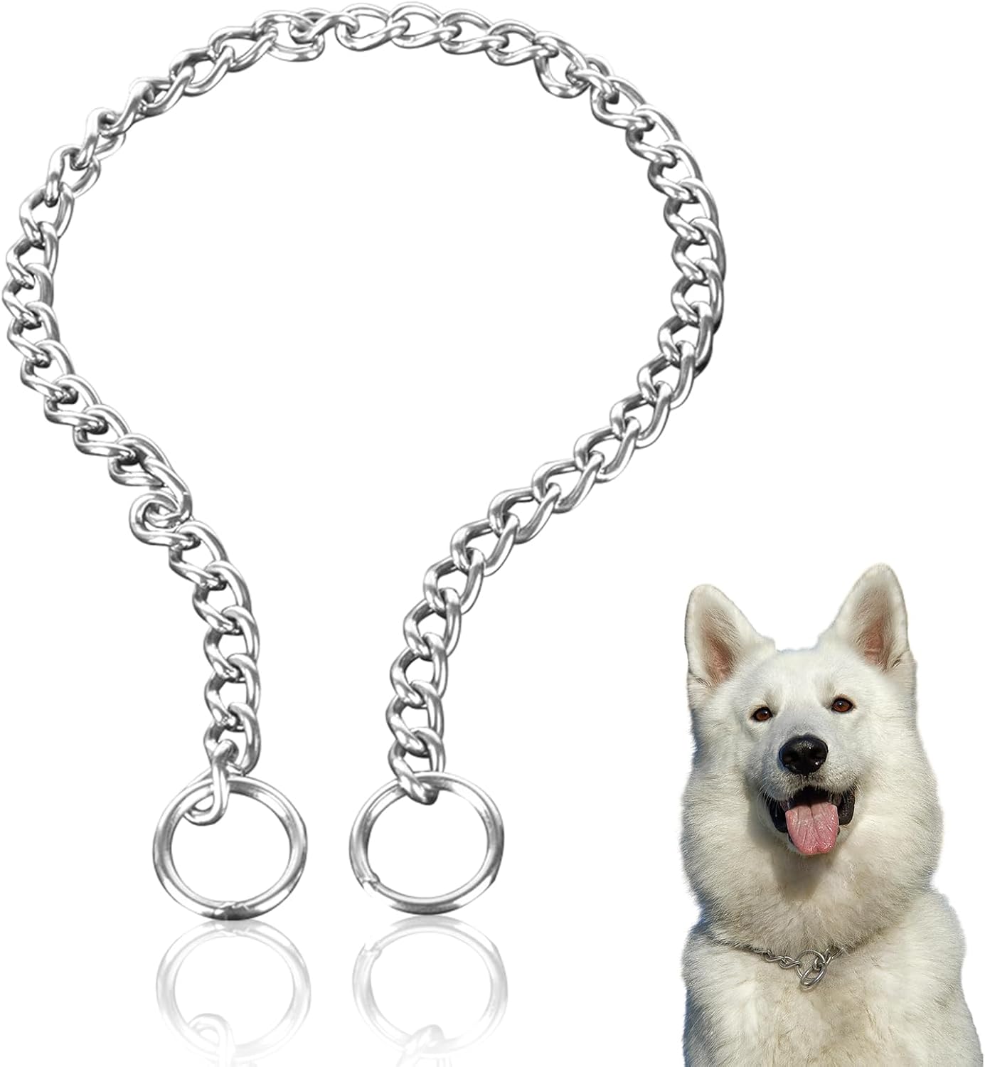 Choke Chain for Dogs 55cm, Durable Thick Dog Collar for Pet Outdoor ...