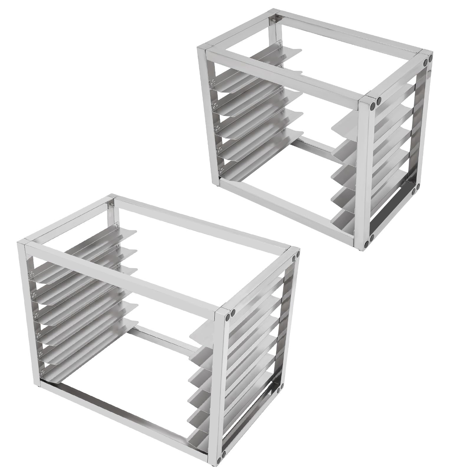 21x13x18 Inch Kitchen Storage 5-Tier Stainless Steel Pan Rack ...