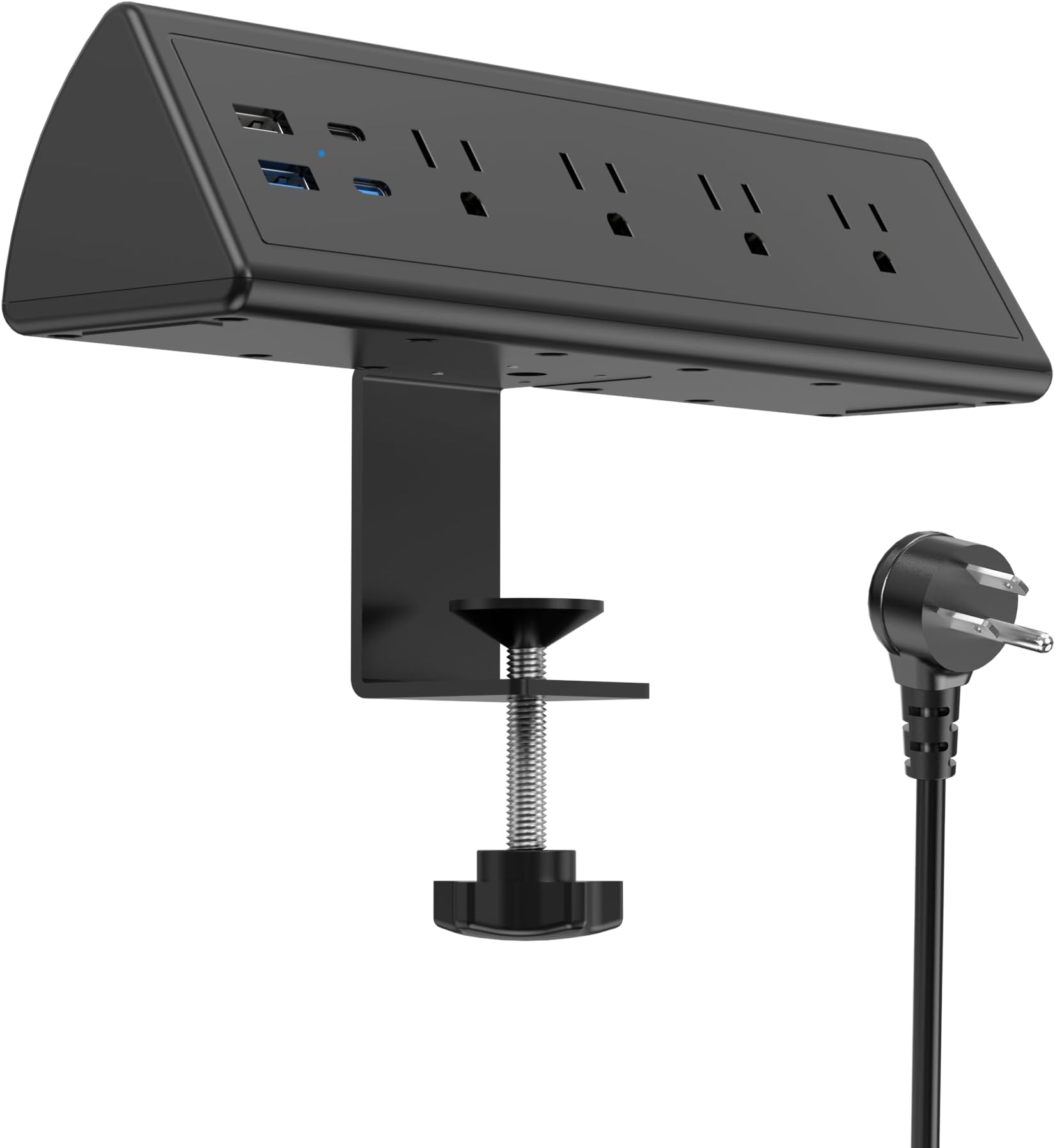 Amazon.com: Desk Clamp Power Strip USB C,Office Furniture Nightstand ...