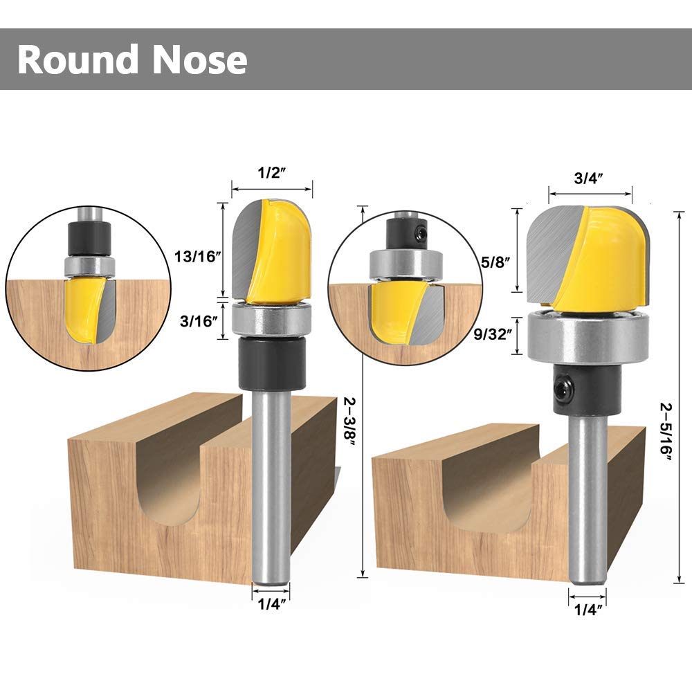 Edge Treatment & Grooving Router Bits,45 Degree Round Over Router Bit ...