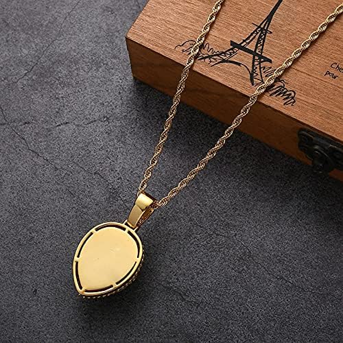 Collane Collana rapper hip hop con ciondoli in zirconi da uomo gioielli ...