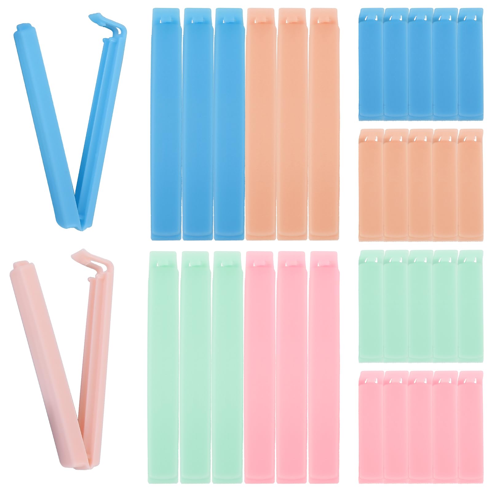 Amazon.com: Ptwola 32 PCS Plastic Chip Clips for Food Packages Assorted ...