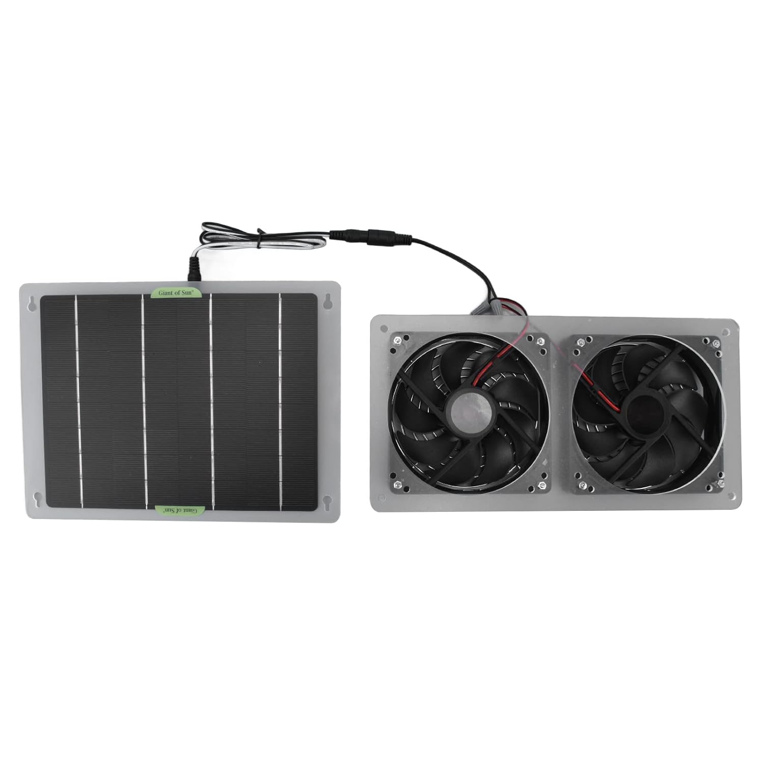 Solar Panel Fan Kit, 100W 12V Dual Solar Exhaust Fans with Solar Panel ...