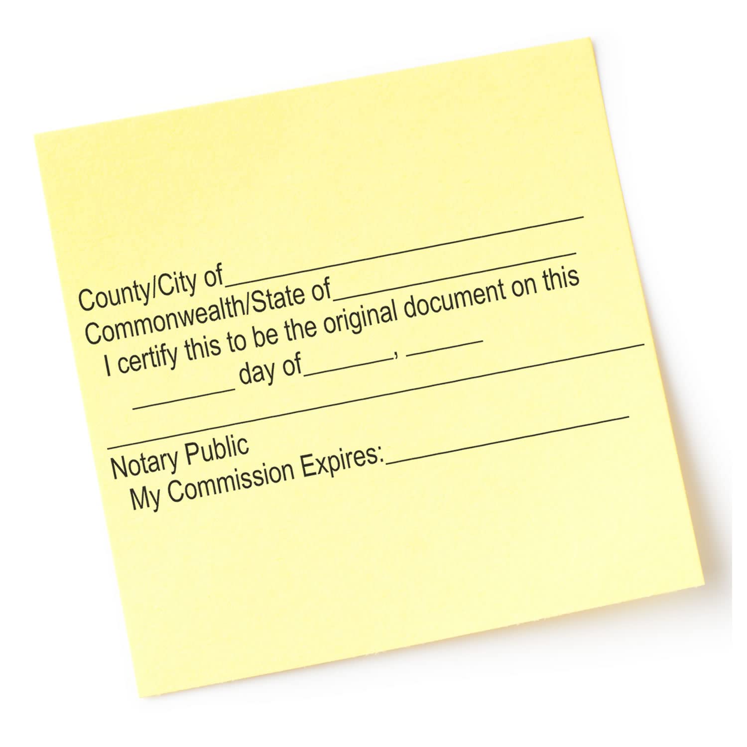 Amazon.com : Notary Public Original Document Stamp, Notarial Wording ...