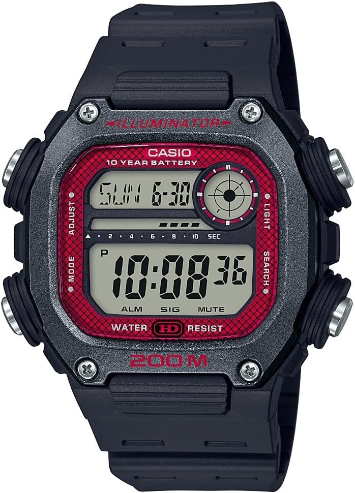 Casio Men's Step Tracker Stainless Steel Quartz Sport Watch with Resin ...