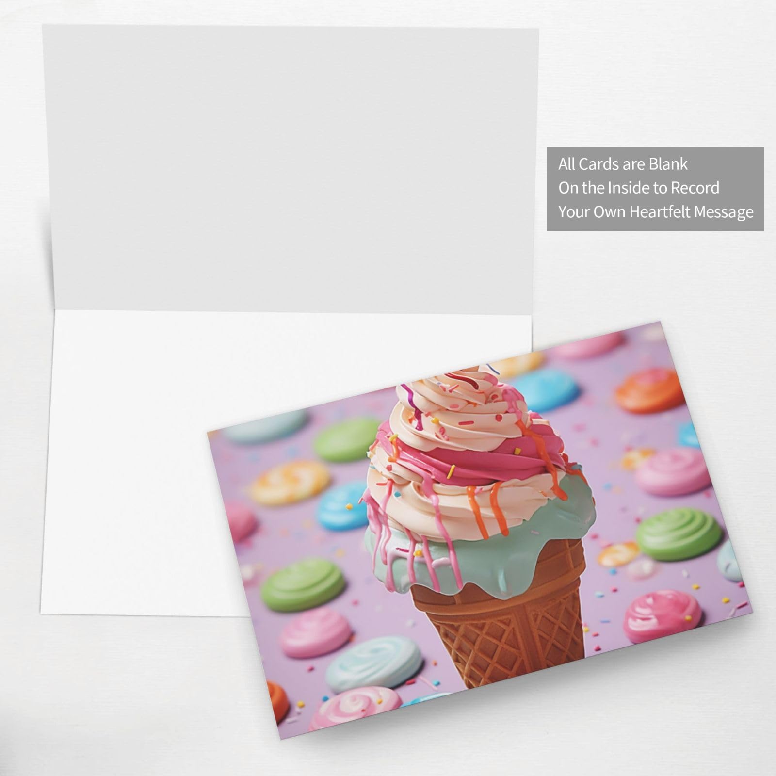 Thank You Cards With Message Inside Ice Cream Thank You Cards Ice Cream ...