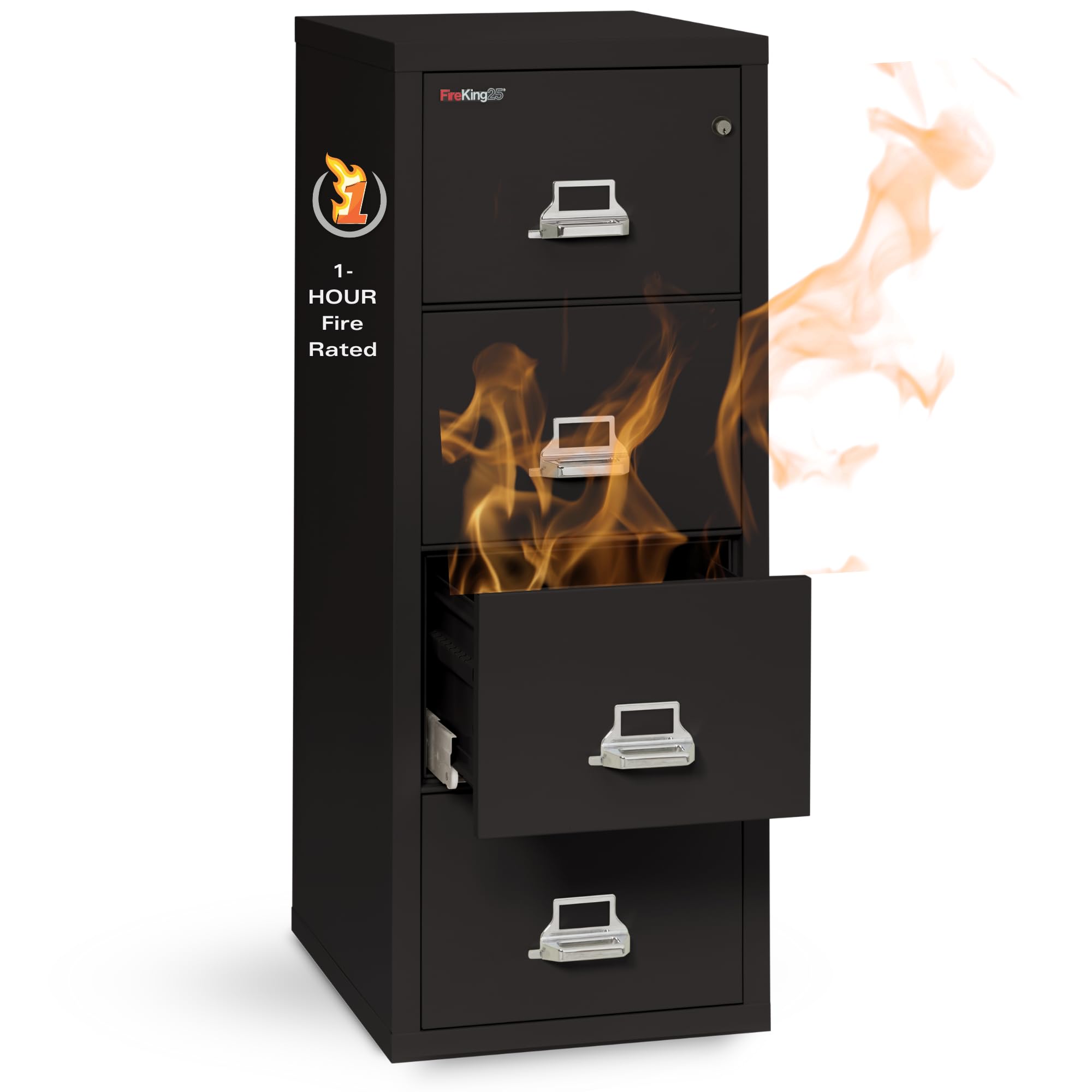 Amazon.com: FireKing Vertical 4 Drawer Letter Fire Safe File Cabinet ...