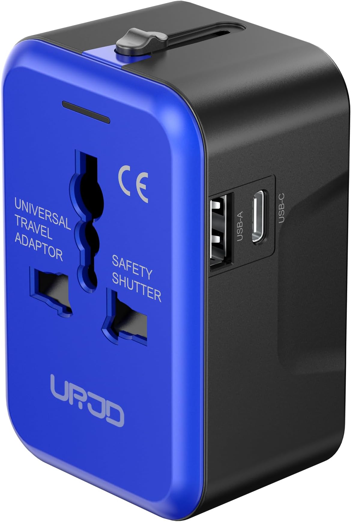 Amazon.com: URJD Universal Travel Adapter with (Type C+USB) 2 USB Ports ...