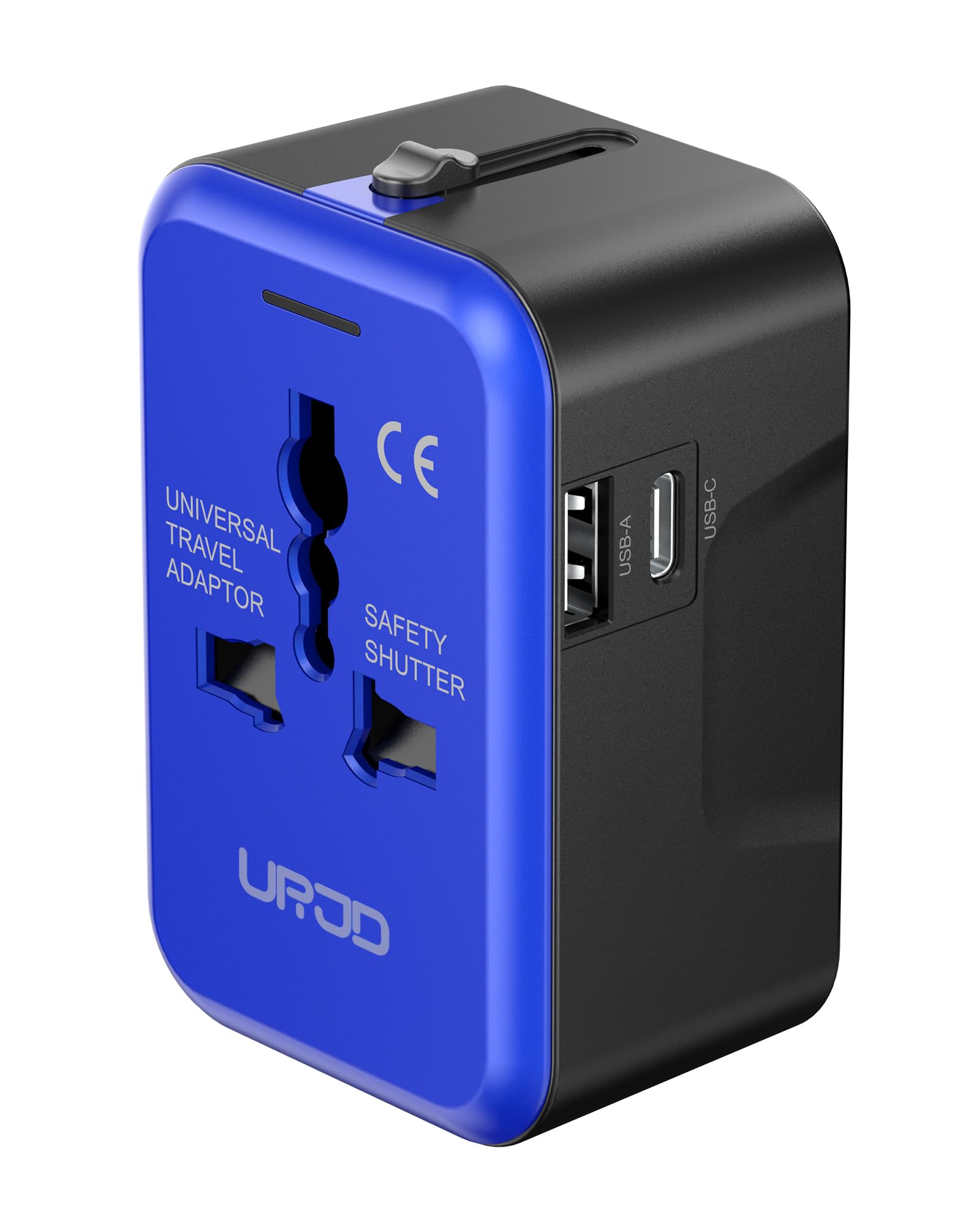 Amazon.com: URJD Universal Travel Adapter with (Type C+USB) 2 USB Ports ...