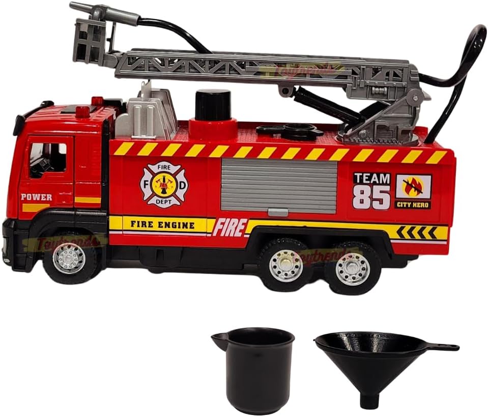 Buy Toytrends NM Toys Kid Fire Truck With Extending Ladder, Lights ...
