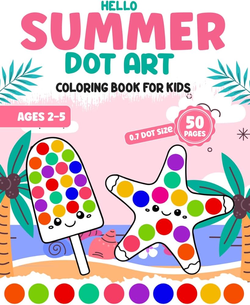 summer dot to dot coloring pages