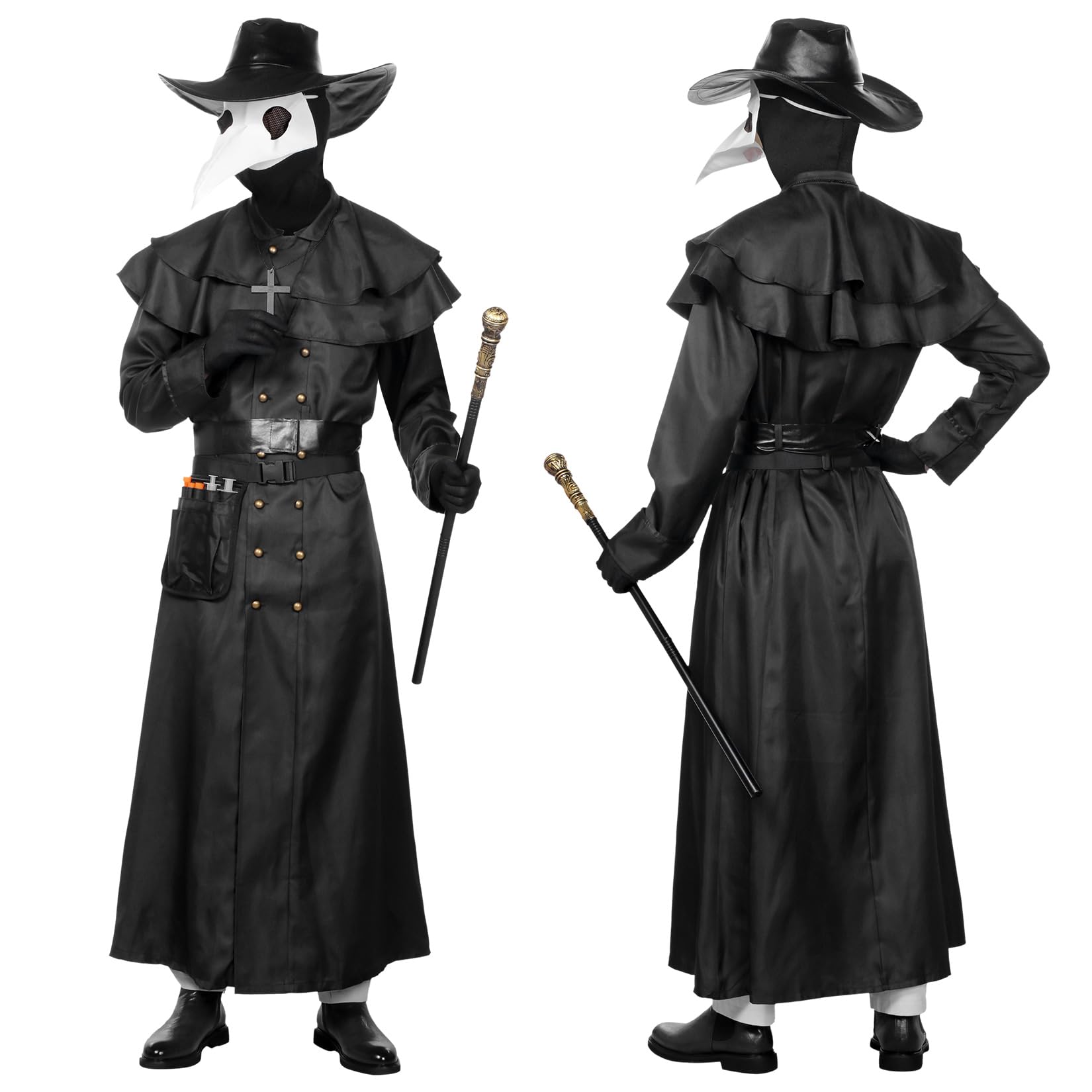 Angenster Plague Doctor Costume, Halloween Costume Plague Doctor Outfit ...