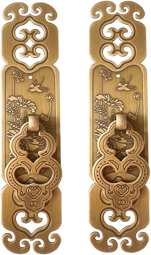 2 Sets Chinese Style Cabinet Door Handles and Pulls, Antique Door Pull ...
