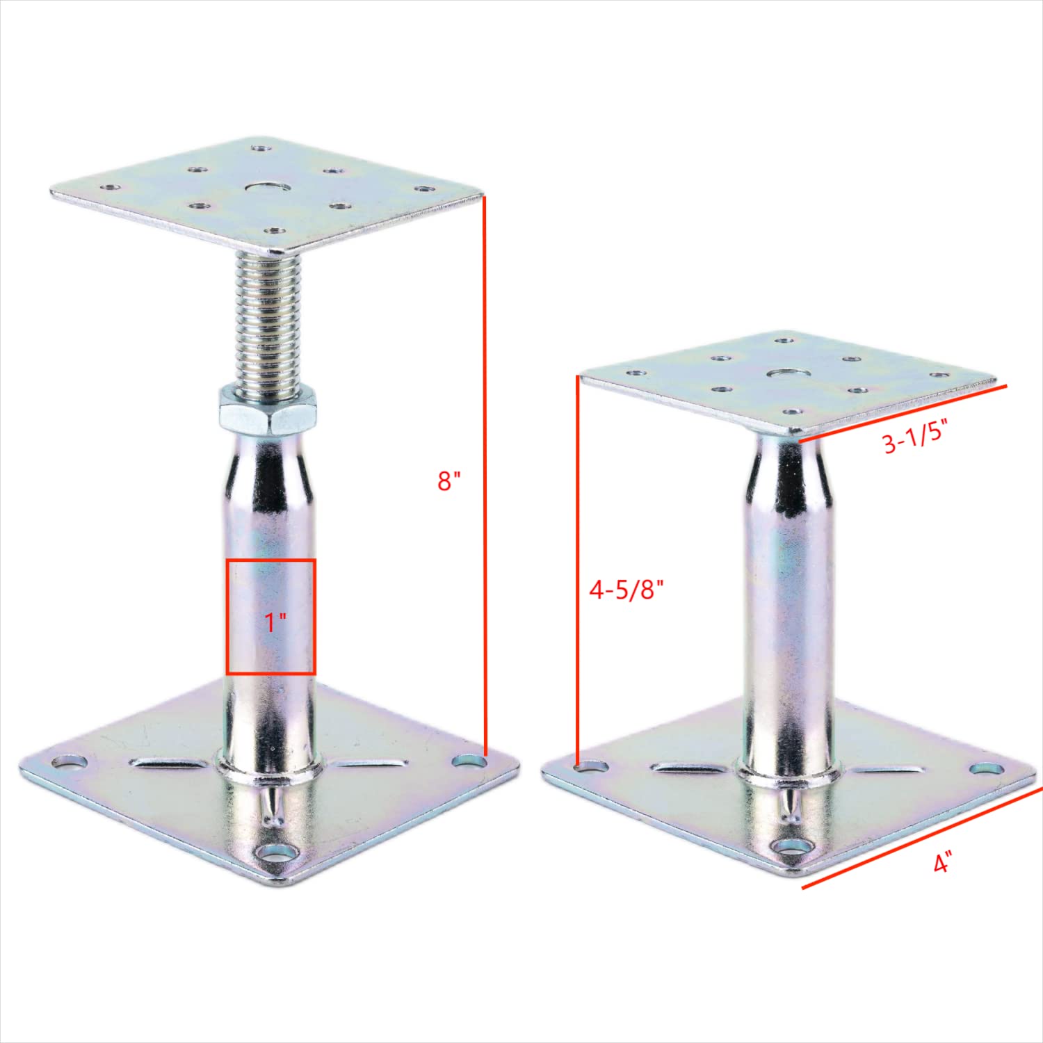 Snapklik.com : YMSZGBZG Adjustable Floor Jack Post 4-5/8" To 8" Range ...