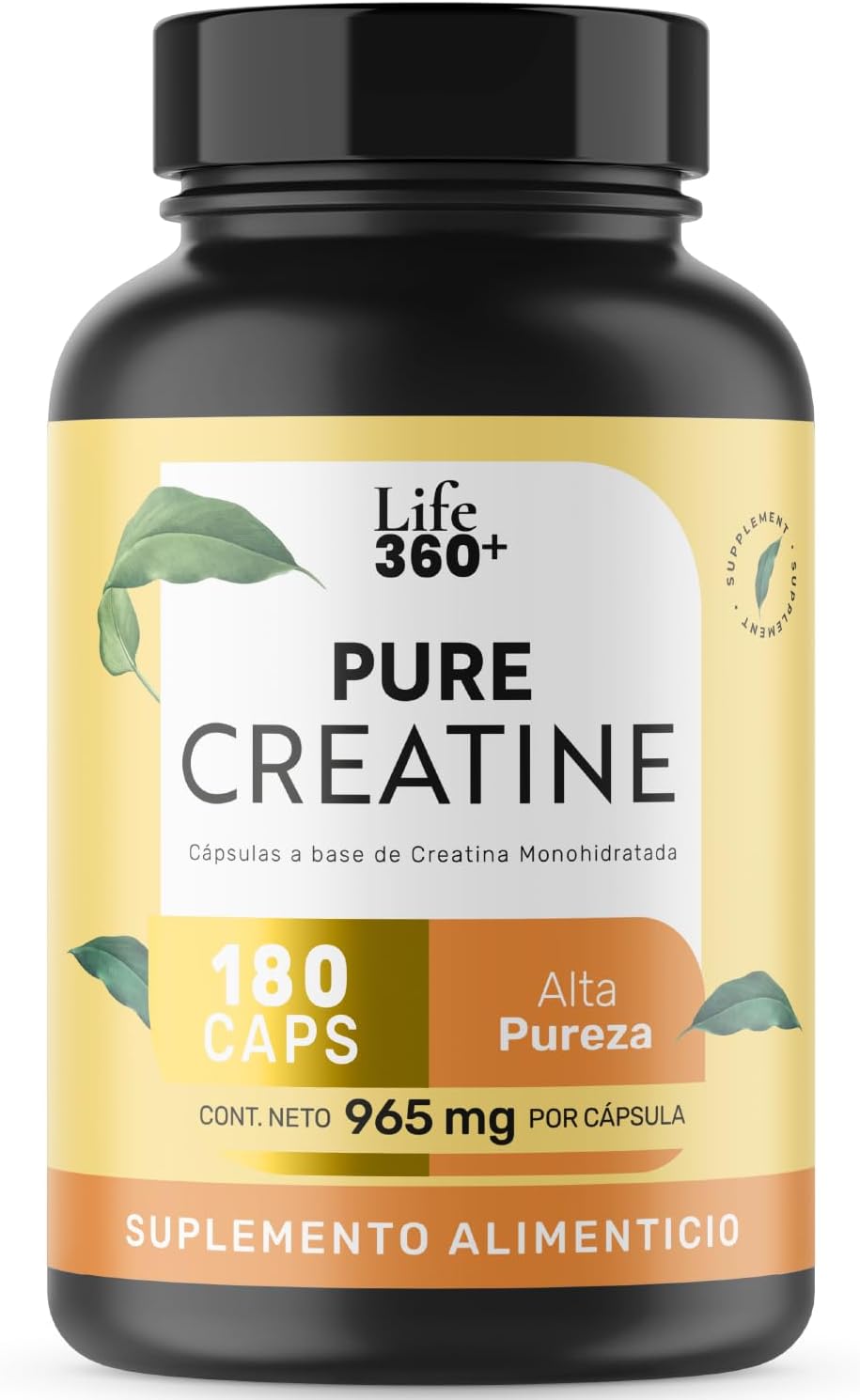 LIFE 360+ Pure Creatine | 180 Cápsulas | Creatina Monohidratada en ...