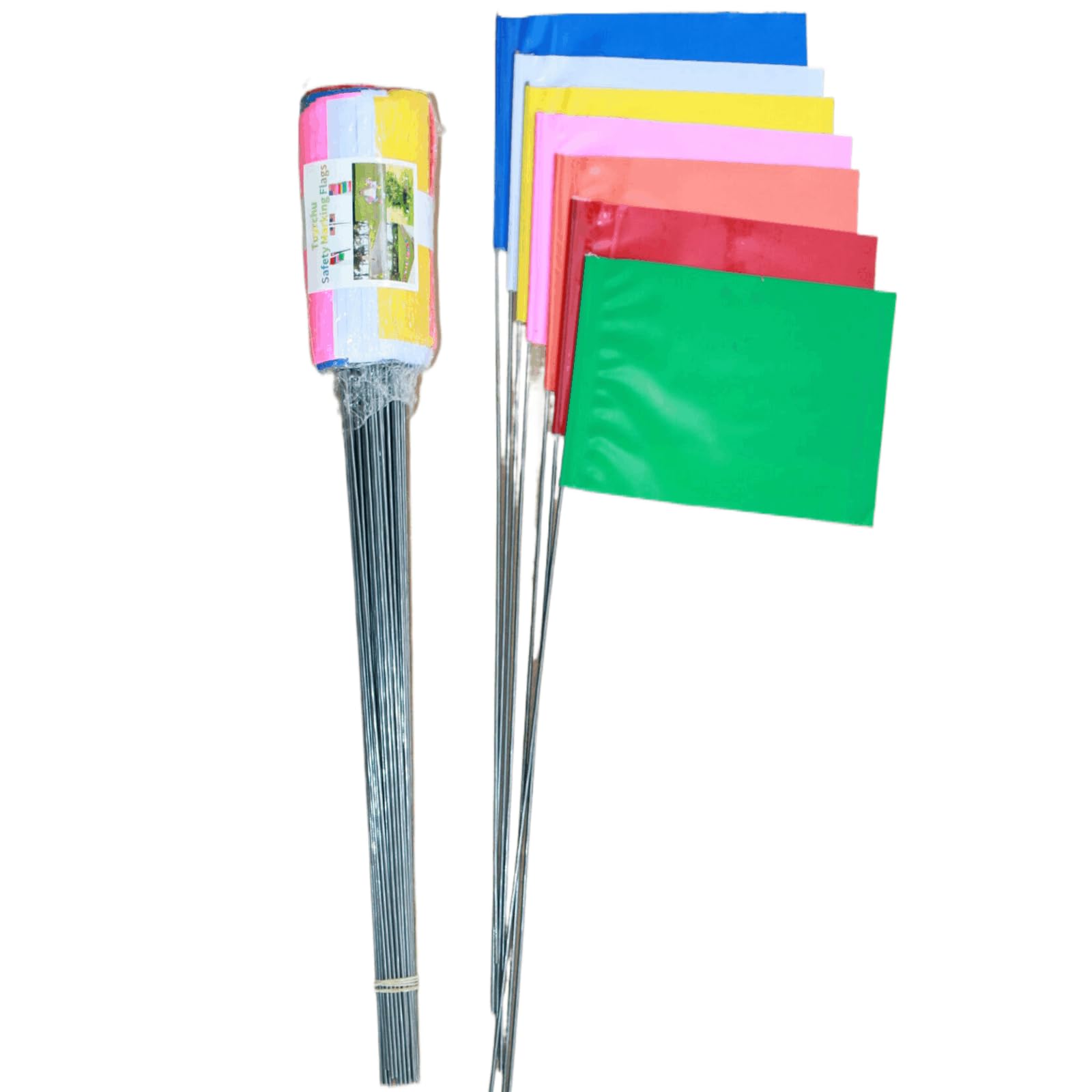 Snapklik.com : Tuyrchu Marking Flags, 7 Colors Safety Flags For Outside ...