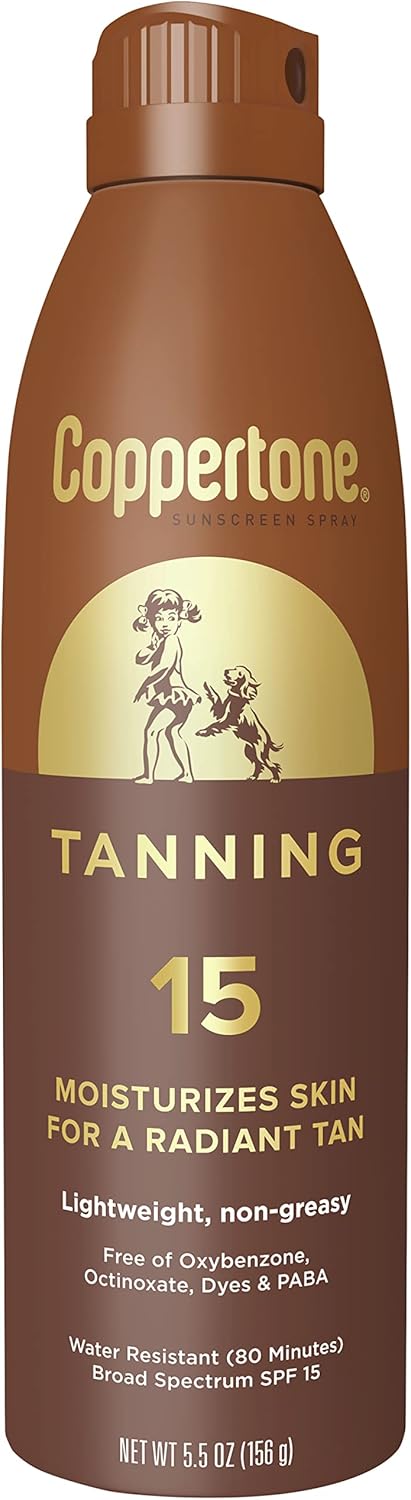Coppertone Tanning Dry Oil Sunscreen Continuous Spray Spf 15 (5.5 Ounce ...