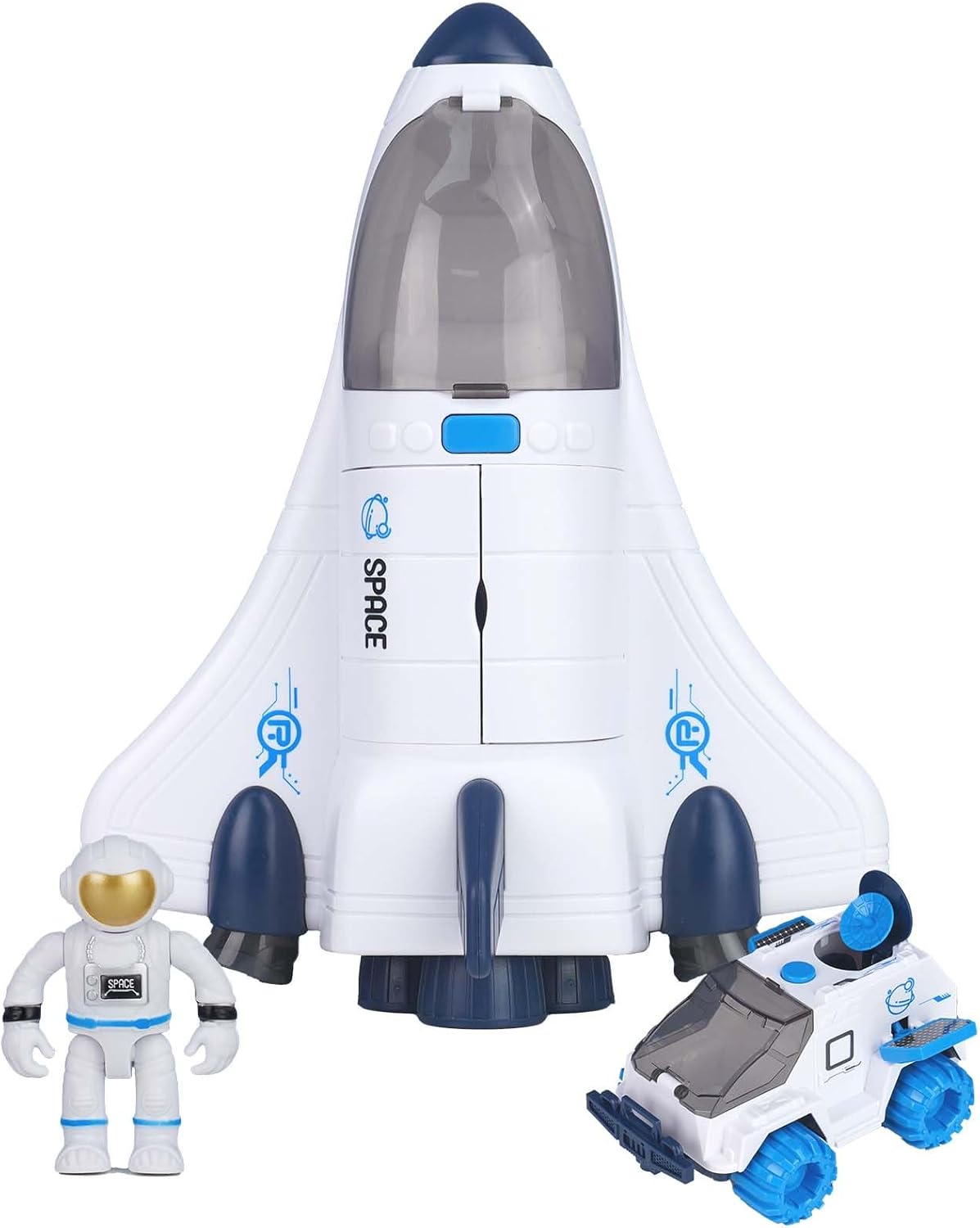 YULEYU Spaceship Toy for Kids, Space Toy with Space Rover, Space ...
