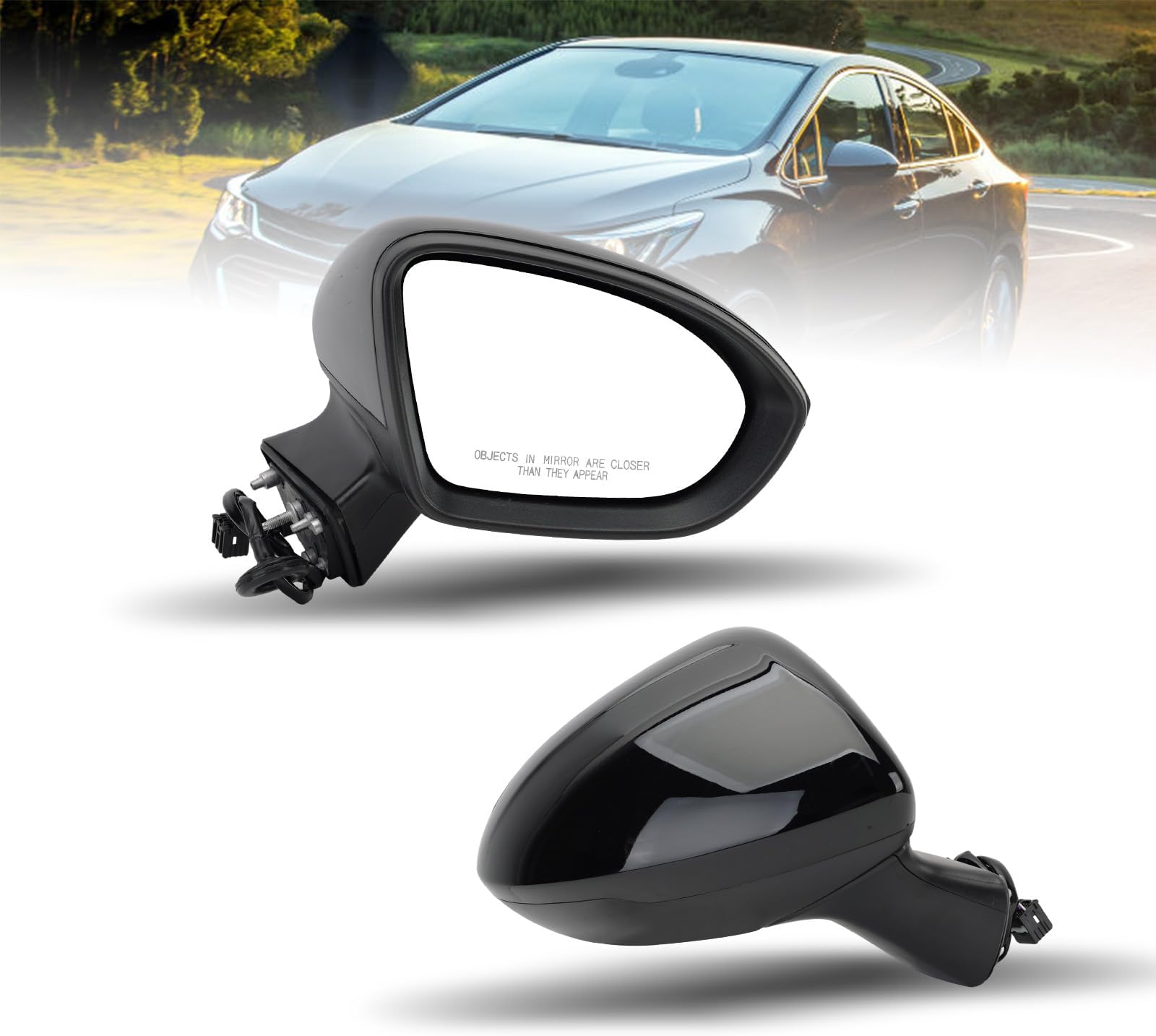 Amazon.com: Mocar7 Right Outside Mirror with Power Glass Compatible ...