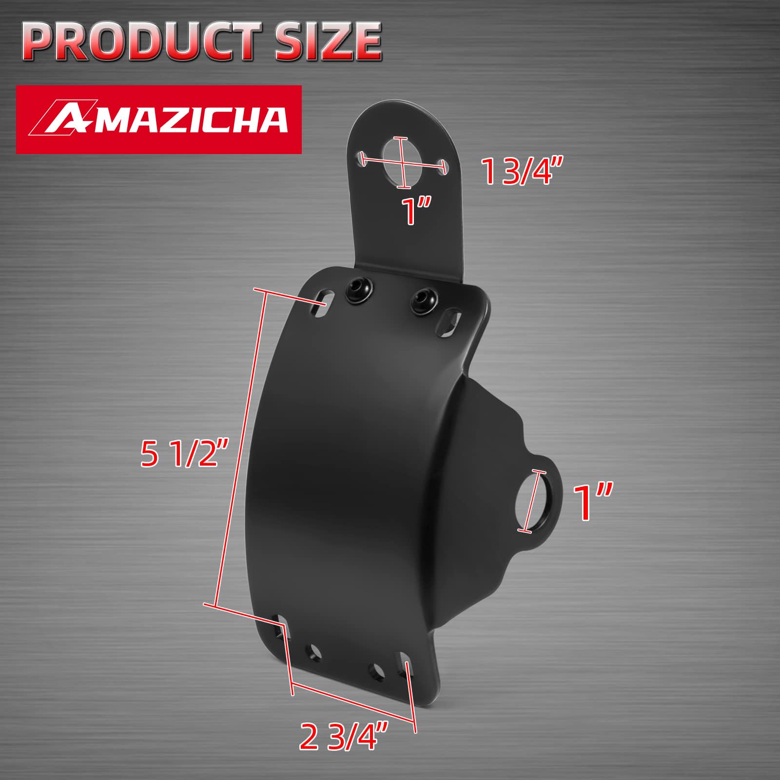 Snapklik.com : Motorcycle 1" Axle Hole License Plate Bracket Curved ...