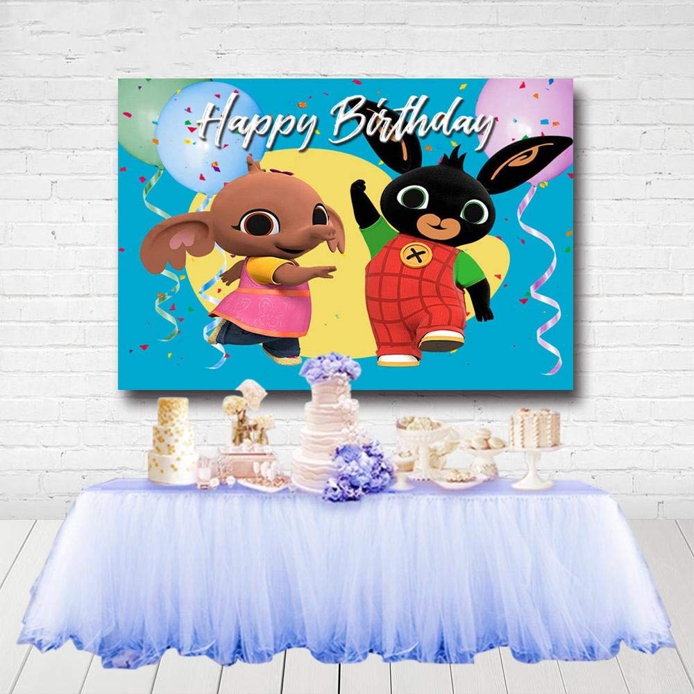 Backdrop For Photography Bing Bunny Cartoon Colorful Balloons ...