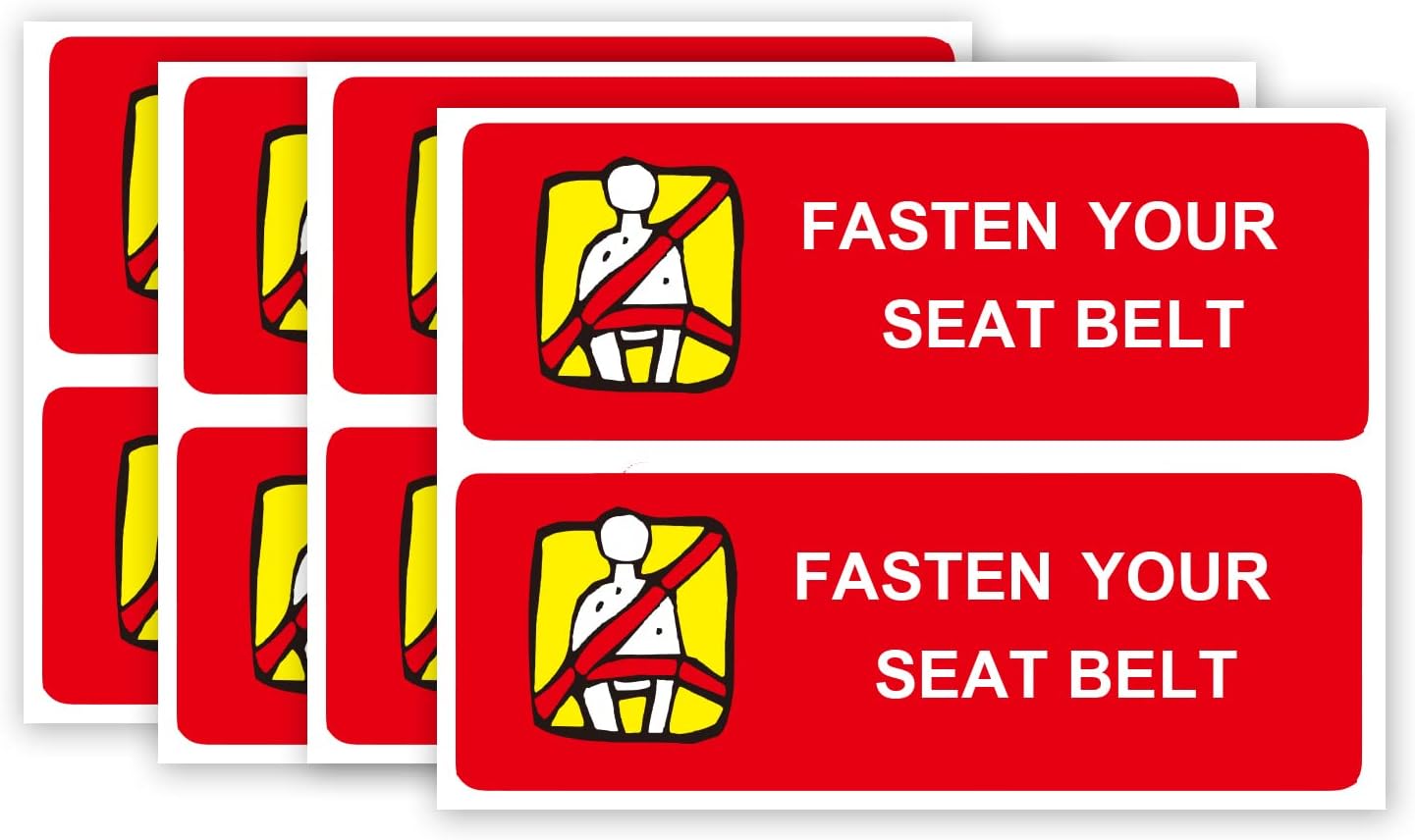 Amazon.com: Fasten Your Seat Belt Sticker 1X3 inch Fasten Your Seat ...