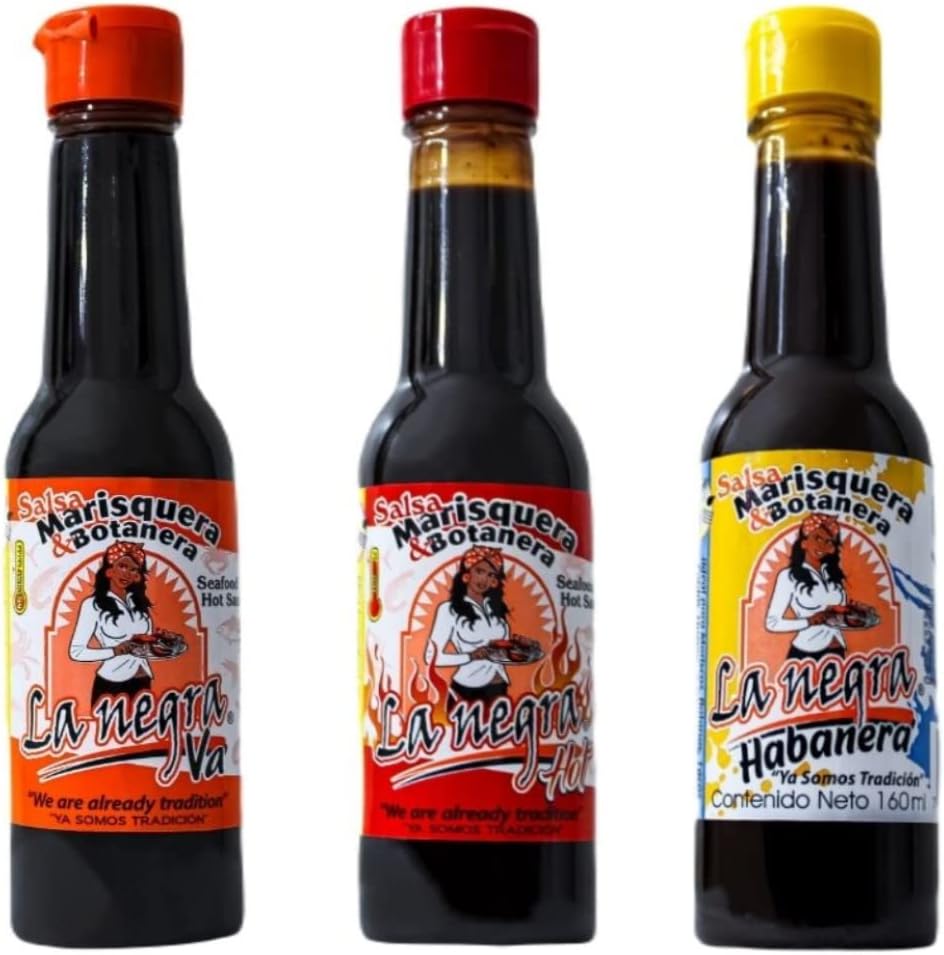 Amazon.com : La Perrona Negra Seafood Hot Sauce 5 Ounce Bottle | Black ...