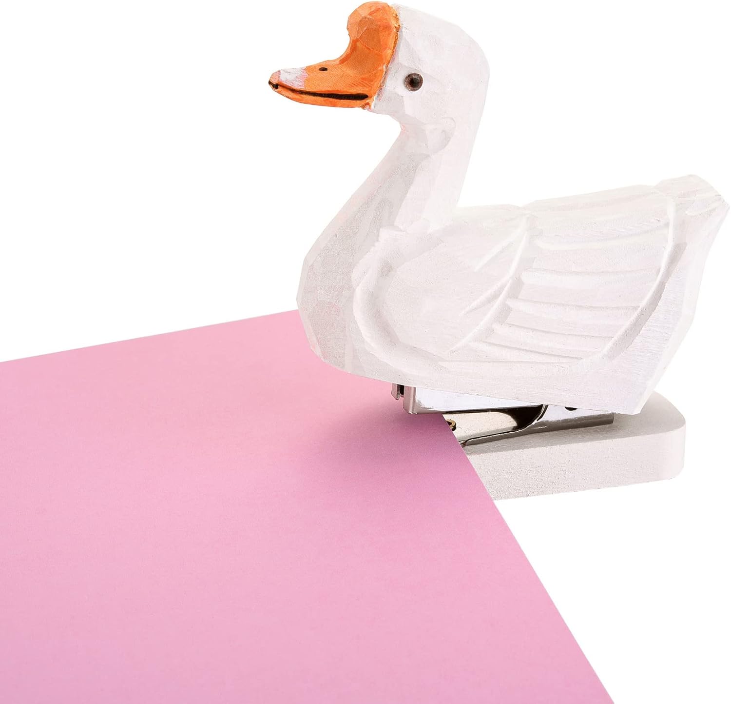 Mogokoyo White Swan Mini Animal Stapler Novelty Wooden Stapler Vivid ...