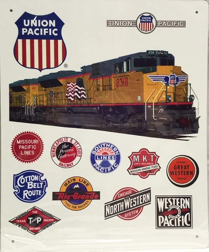 Amazon.com: Railroad Tin Sign - Union Pacific Heritage : Home & Kitchen