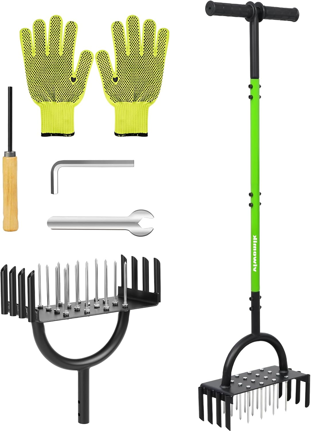 Amazon.com : Manual Lawn Aerator Tool, 2-in-1 Spike Air Aerators and ...