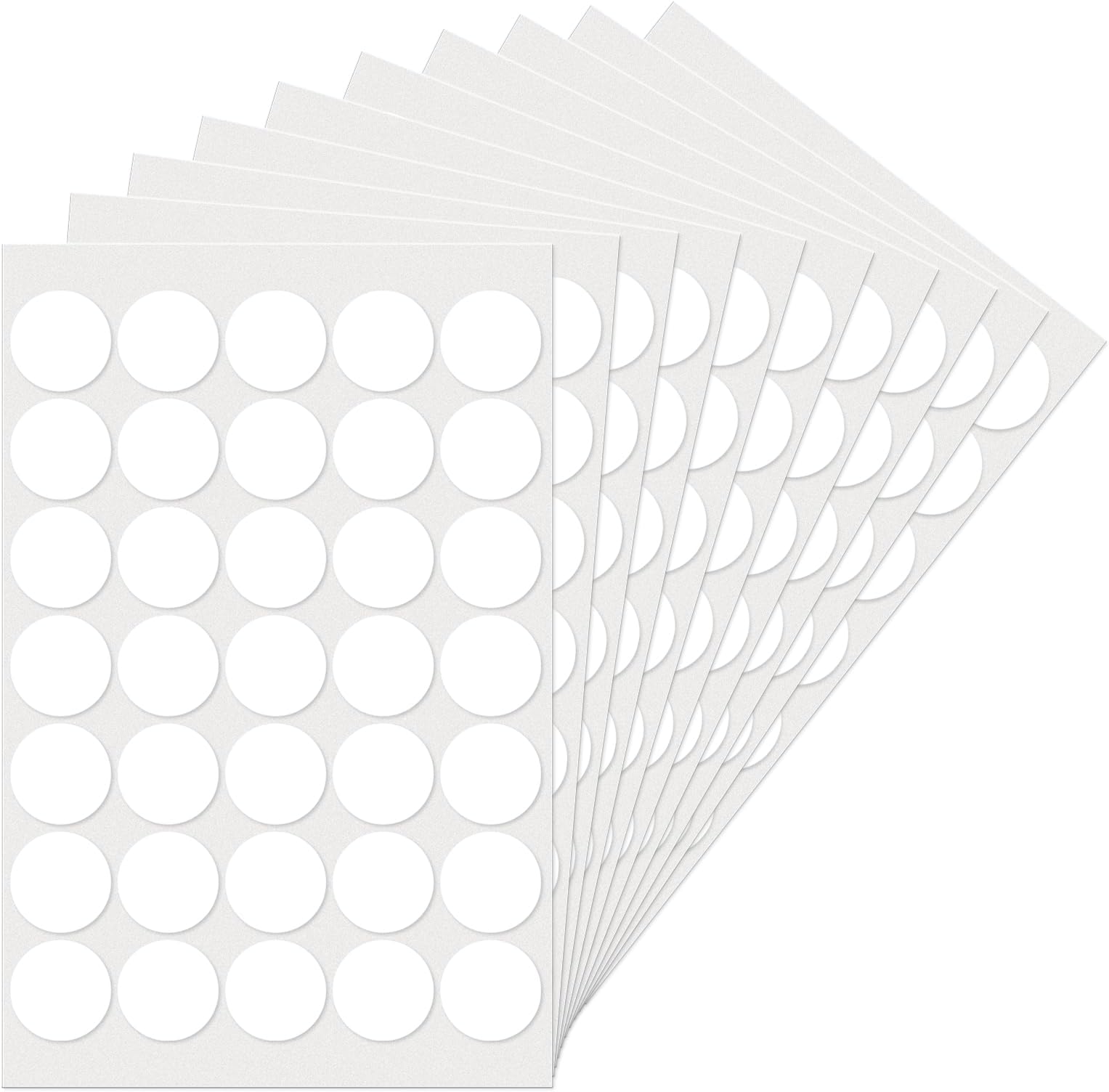 YIKIADA White 25 mm Round Stickers Self-Adhesive Circle Labels Color ...
