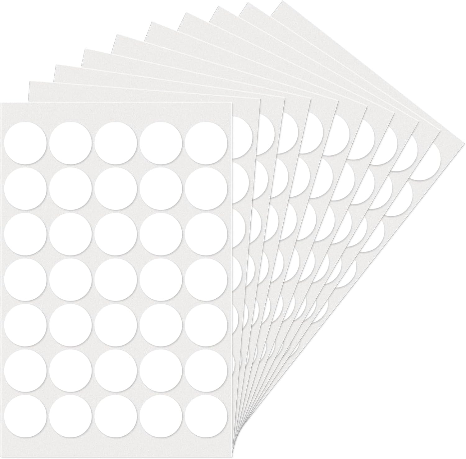 Amazon.com : YIKIADA White Dot Stickers Round 1 Inch Sticker, Circle ...