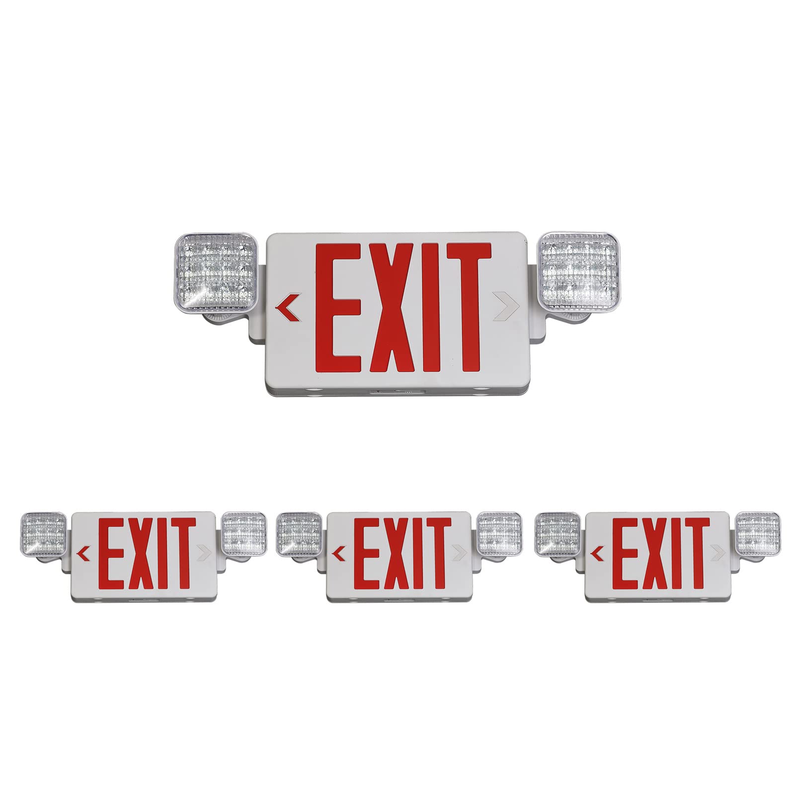 TANLUX Red Exit Sign with Emergency Lights, LED Emergency Exit Light ...
