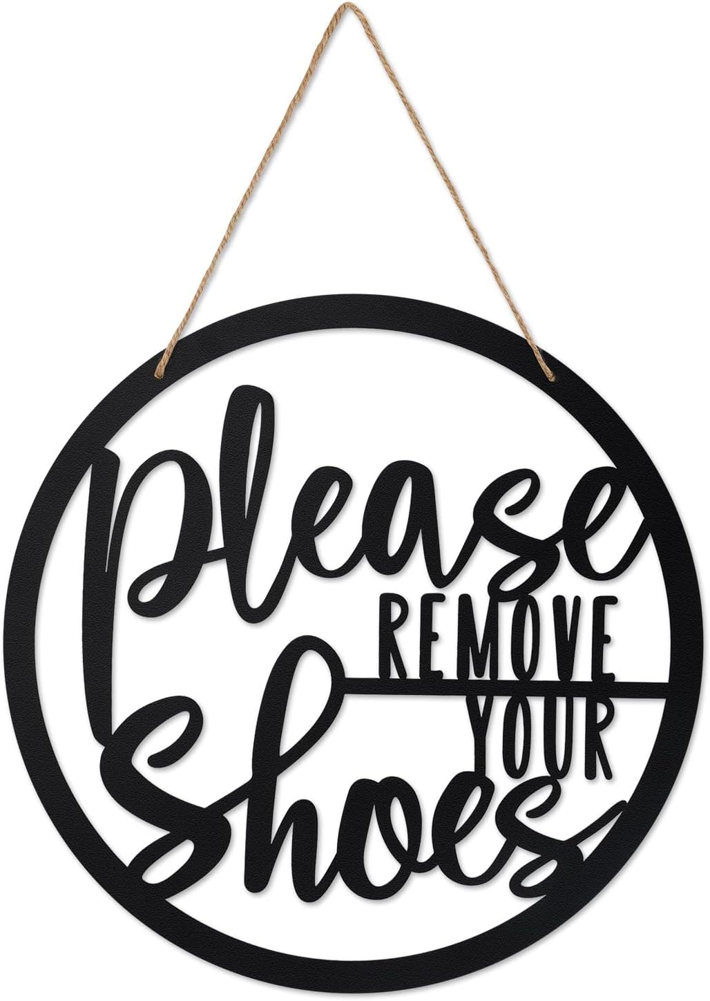 Amazon.com: Please Remove Your Shoes Metal Sign for Front Door Decor ...