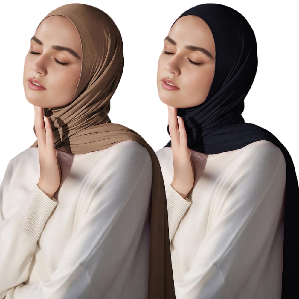 Harewommuslim Hijab For Women Scarf Large Headscarves Soft Head Wraps ...