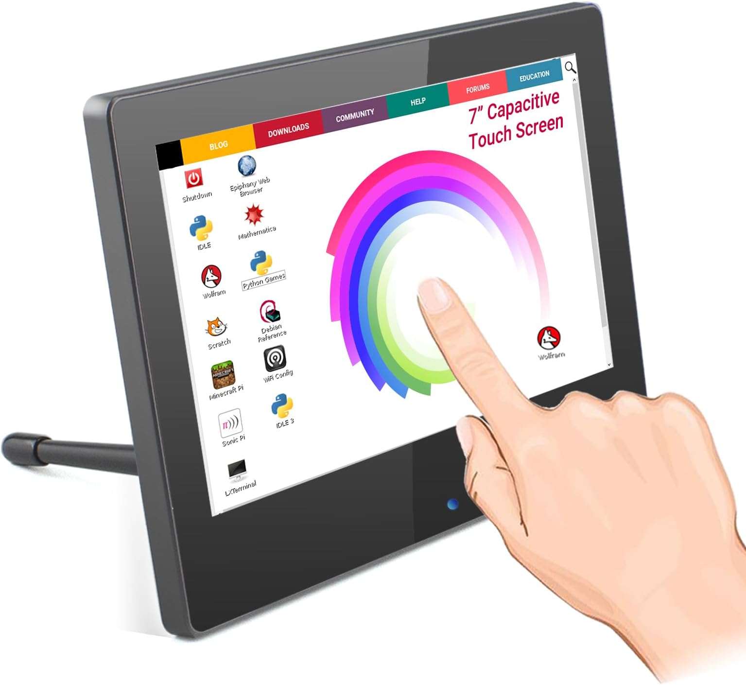 Amazon.com: ELECROW Touch Screen Monitor 7 Inch Small Monitor 1024x600 ...