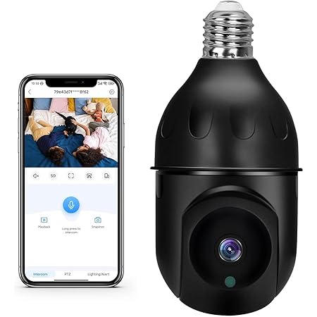 Amazon.com : SYMYNELEC Light Bulb Security Camera 2K, 2.4GHz Wireless ...