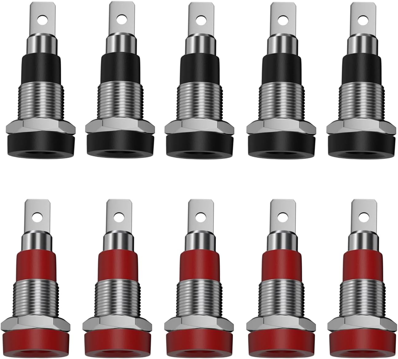 Amazon.com: EIGHTNOO 4Pcs Banana Jack Plugs Brass Long Threaded Binding ...